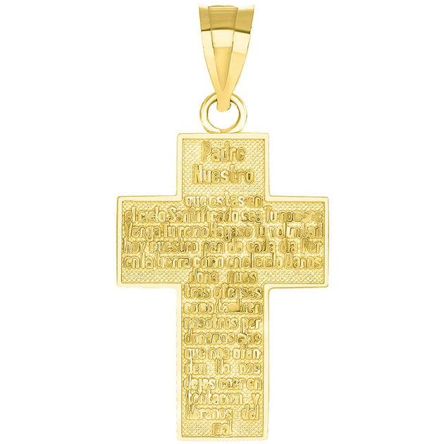 Padre Nuestro Cross with The Lords Prayer in Spanish Pendant | Jewelry ...