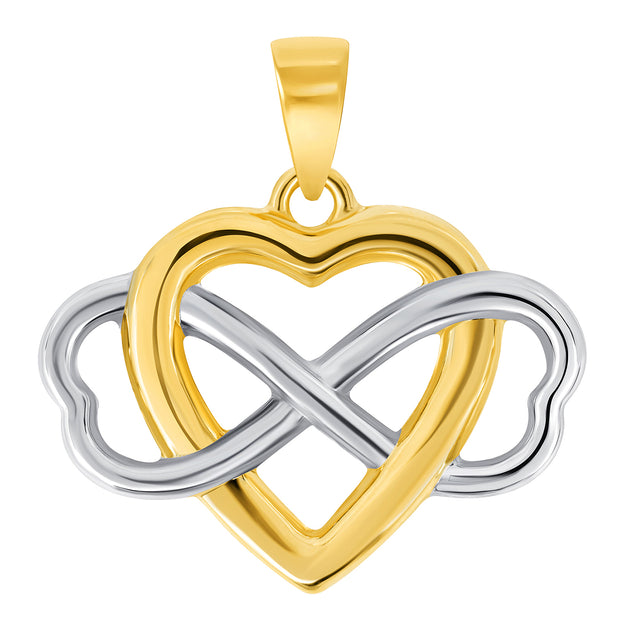 14k Gold Interlocking Heart Infinity Love Symbol Pendant | Jewelry America