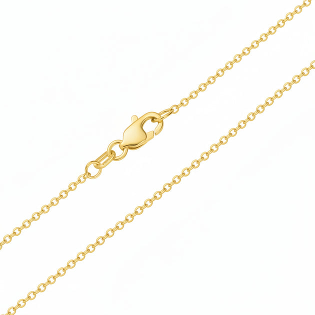 14k Yellow Gold 1mm Dainty Cable Chain Necklace | Jewelry America
