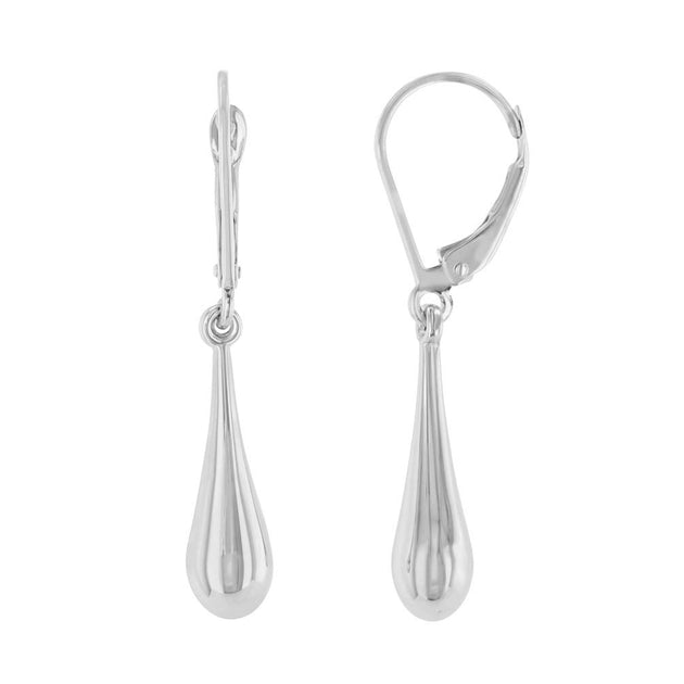 14k Gold Simple Teardrop Dangle Drop Earrings | Jewelry America