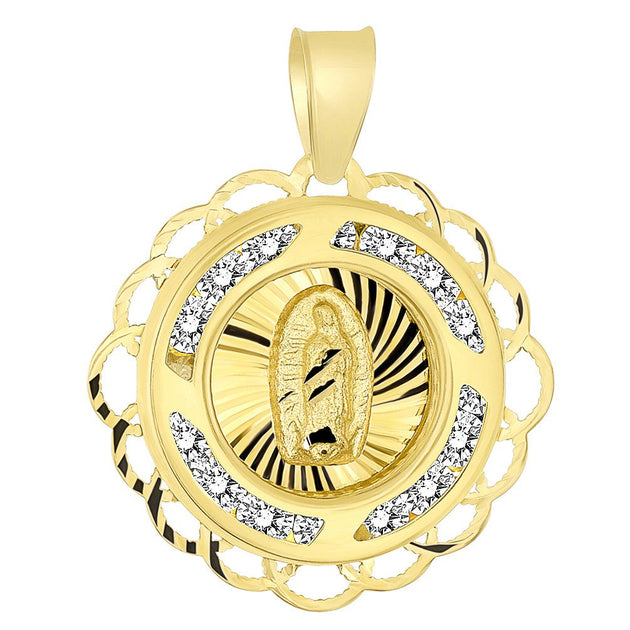 Round Religious Our Lady of Guadalupe Mary Medal Charm Pendant ...