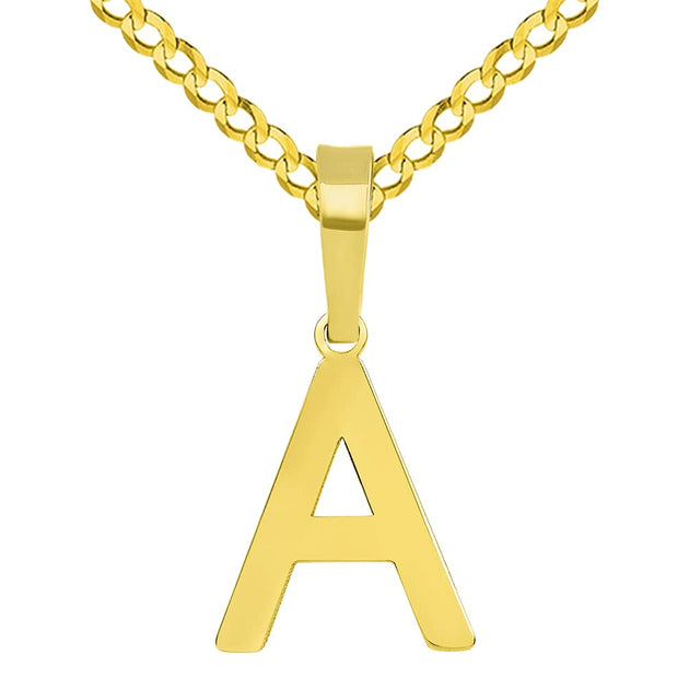 Dainty Mini Uppercase Initial Charm Block Letter Pendant | Jewelry America