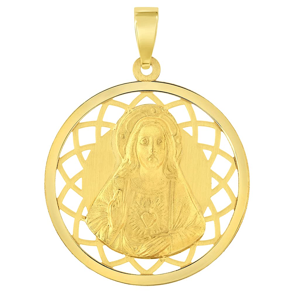 Jesus gold pendant circle store