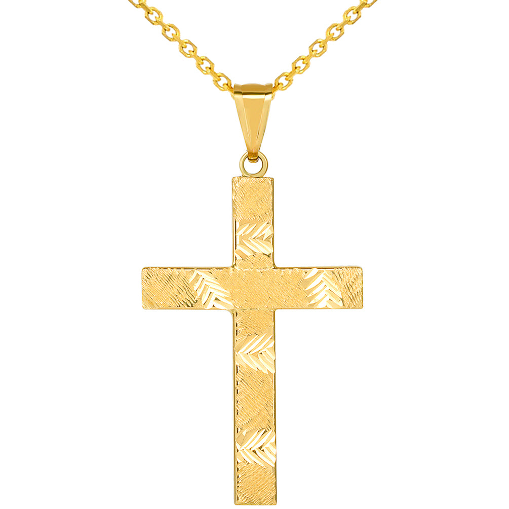 Gold cross pendant american swiss store
