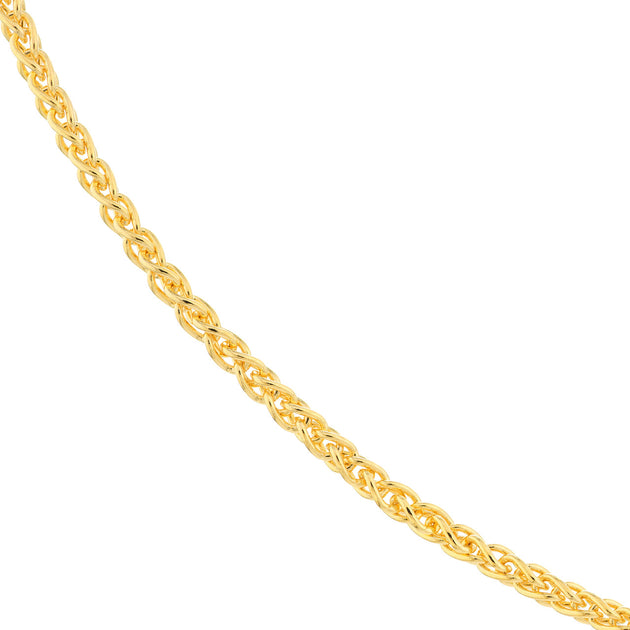 14k Gold 1.65mm Lobster Lock Wheat Chain Necklace | Jewelry America