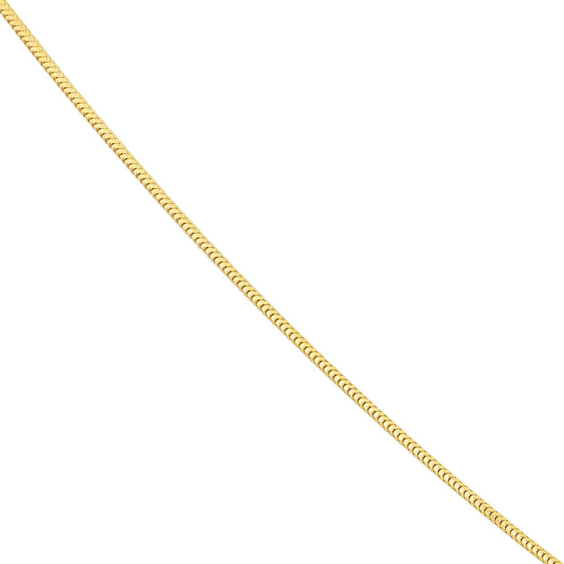 Solid 14k Gold 1mm Hollow Snake Chain Necklace | Jewelry America